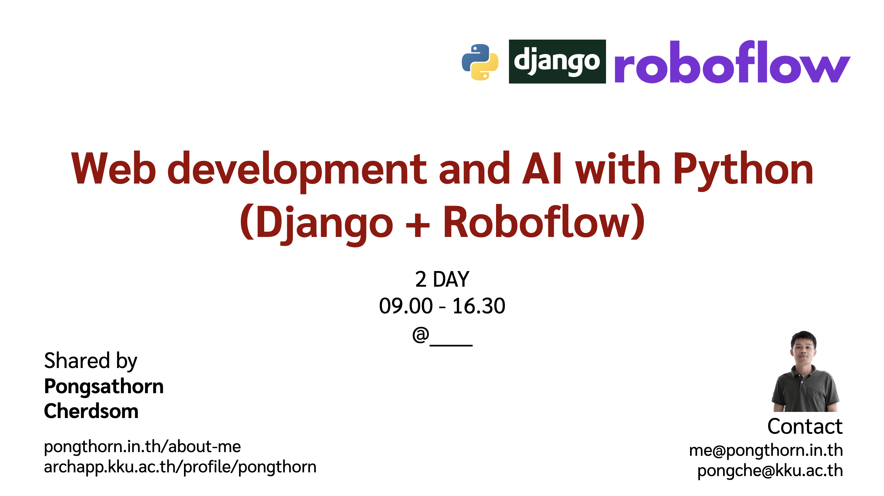 Cpt 02 Web Development And Ai With Python Django Roboflow นาย โก้